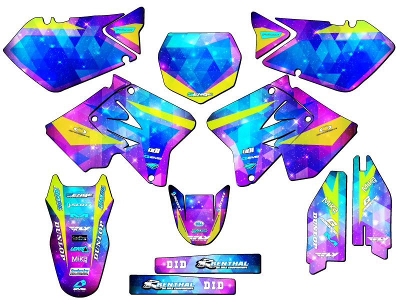2001-2014 RM 250 SPACE KADET Galaxy Senge Graphics Kit Compatible with ...