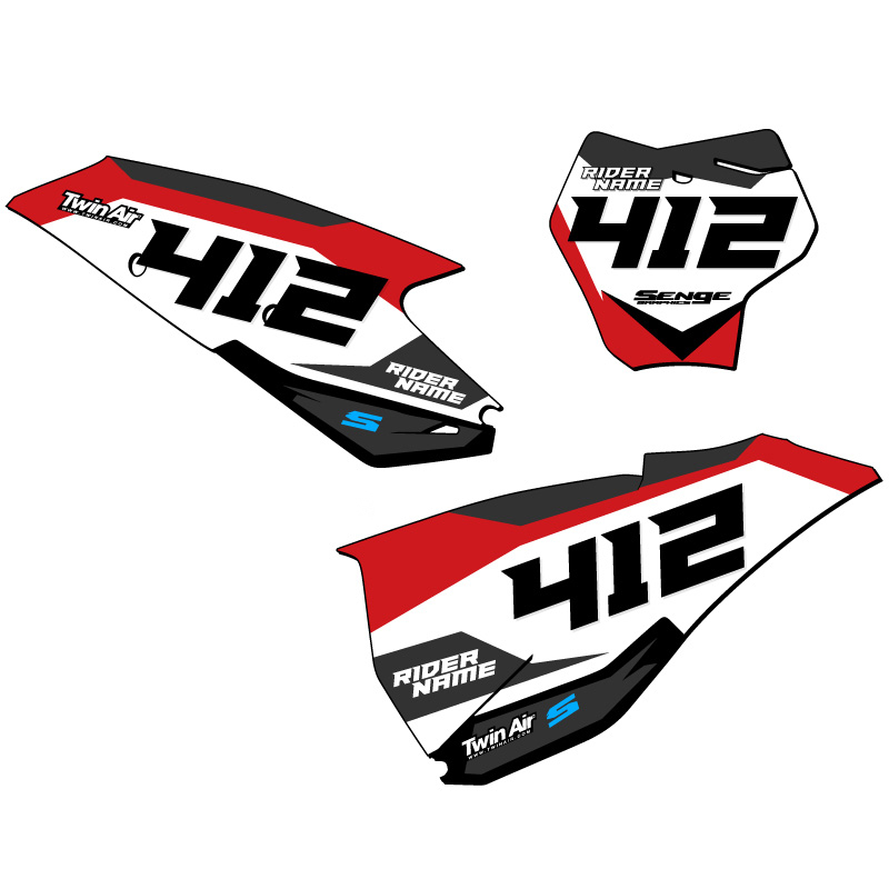 EX SG63 Custom MX Number Plates Senge Graphics Kit Compatible with ...