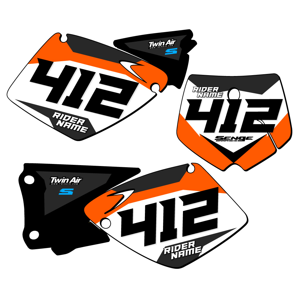 SX SG63 Custom MX Number Plates Senge Graphics Kit Compatible with KTM ...