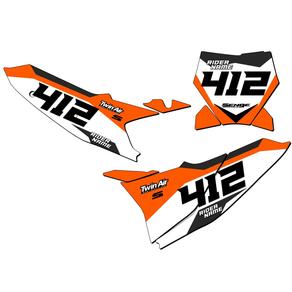 SX SG63 Custom MX Number Plates Senge Graphics Kit Compatible with KTM ...