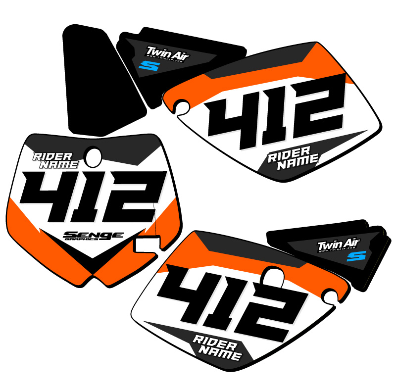 SX 65 SG63 Custom MX Number Plates Senge Graphics Kit Compatible with ...