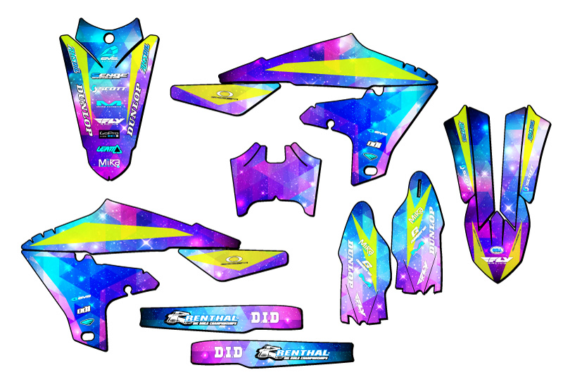 2020-2022 WR 250 F SPACE KADET Galaxy Senge Graphics Kit Compatible ...