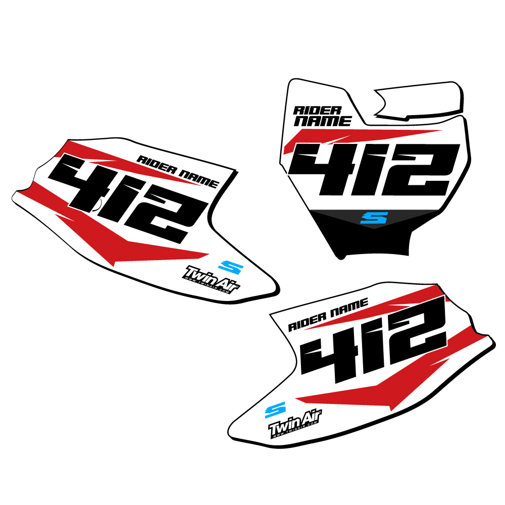 MC 50 SG64 Custom MX Number Plates Senge Graphics Kit Compatible with ...