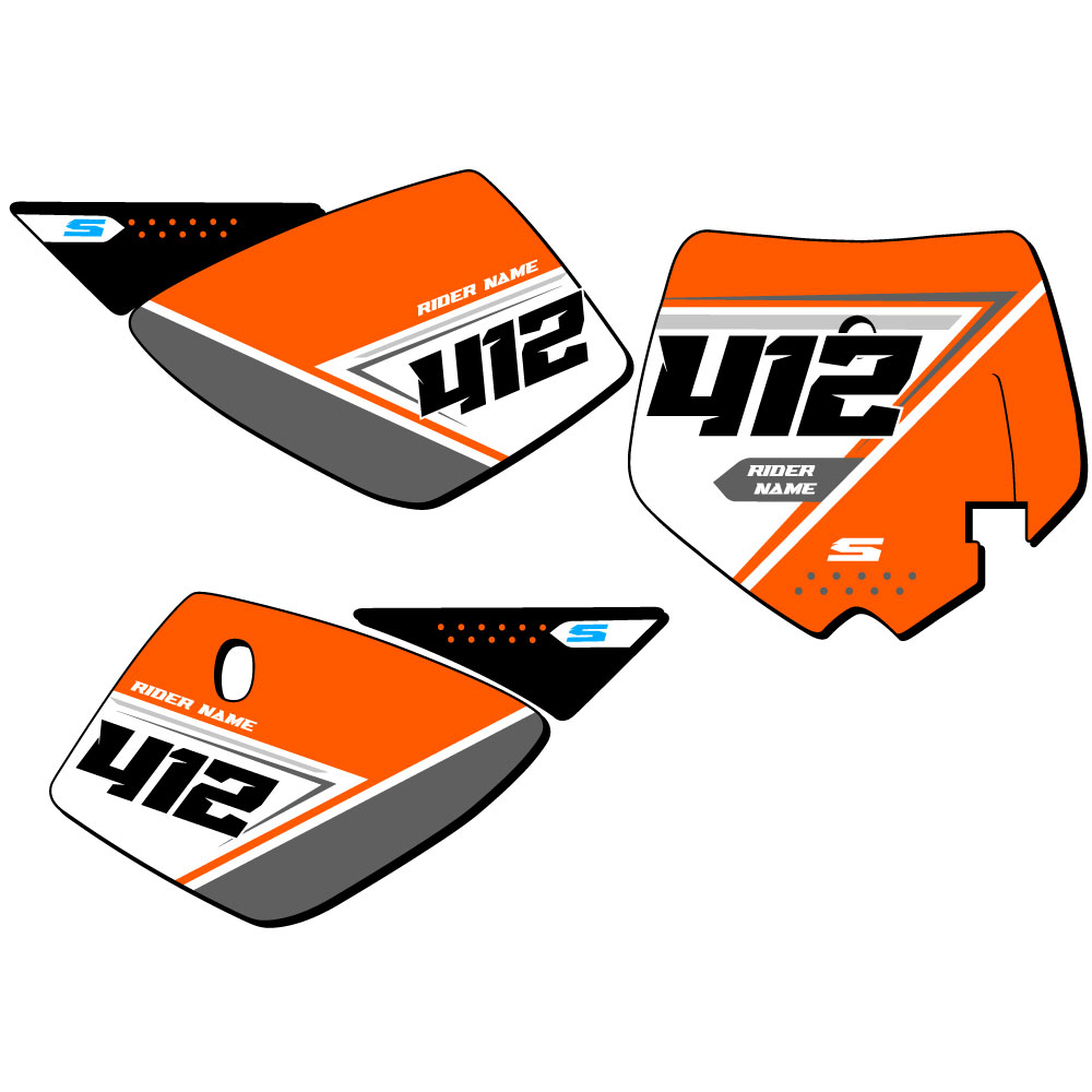 SX 50 SG65 Custom MX Number Plates Senge Graphics Kit Compatible with ...