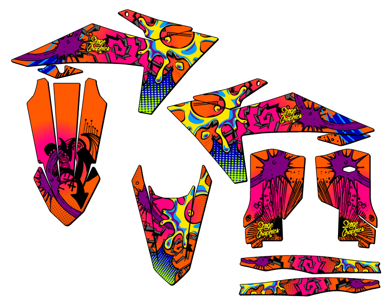 2023 XCF ZANY Orange Senge Graphics Kit Compatible with KTM | eBay