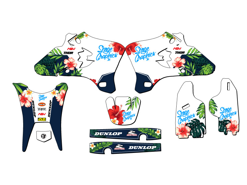2005-2006 WR 250 F TROPIC White Senge Graphics Kit Compatible with ...