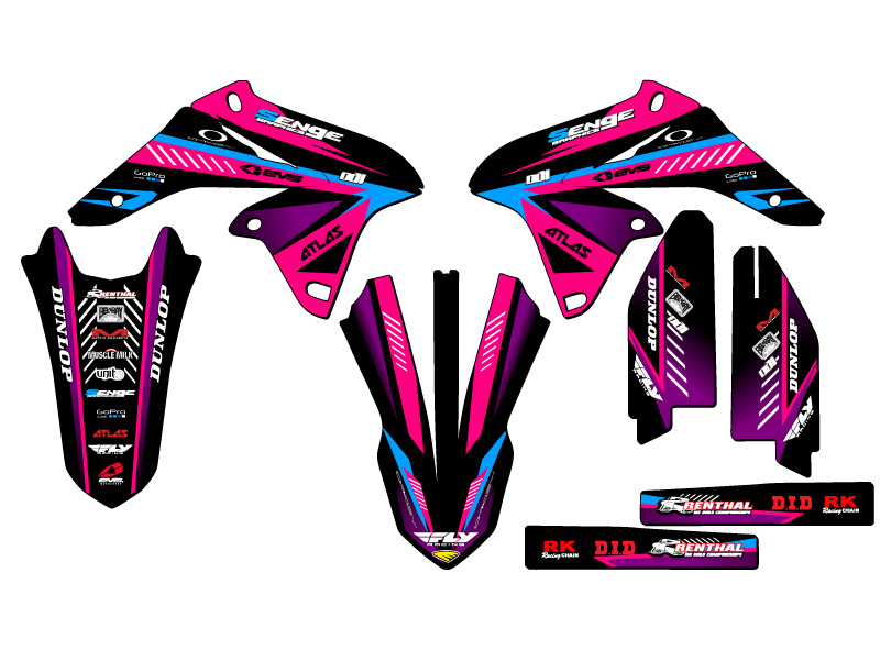 2010-2018 RMZ 250 SURGE Pink Senge Graphics Kit Compatible with Suzuki ...