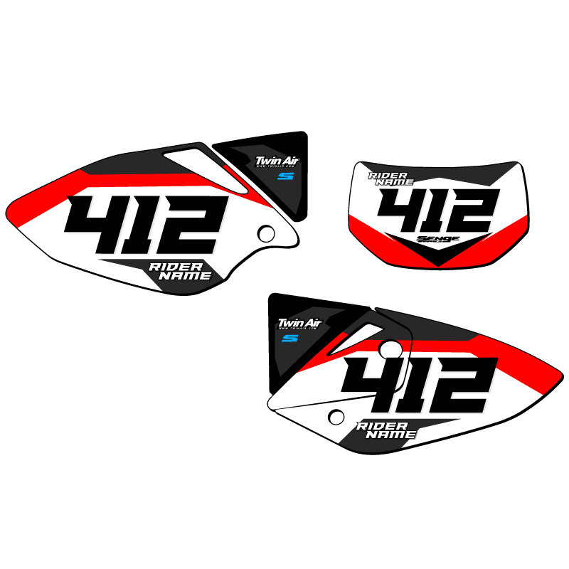 CRF 450 X SG63 Custom MX Number Plates Senge Graphics Kit Compatible ...
