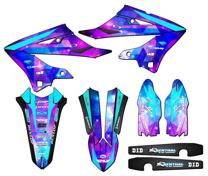 2023 YZ 250X SPACE KADET Galaxy Senge Graphics Kit Compatible with ...