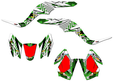 Kawasaki KFX 90 ATV Graphics Kit - MAYHEM | SENGE GRAPHICS INC