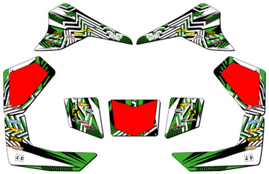 Kawasaki KFX 80 ATV Graphics Kit - MAYHEM | SENGE GRAPHICS INC