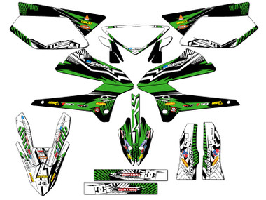 Kawasaki KLX 300 Dirt Bike Graphics Kit - MAYHEM | SENGE GRAPHICS INC