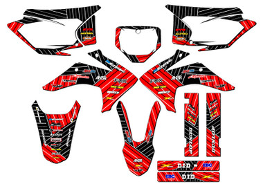 Honda CRF 150F Dirt Bike Graphics Kit - RACE SERIES | SENGE GRAPHICS INC