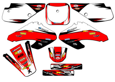 Honda XR 70 Dirt Bike Graphics Kit - VELOCITY | SENGE GRAPHICS INC