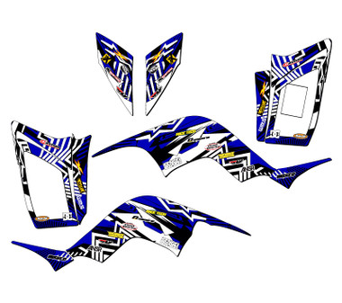 Yamaha RAPTOR 90 ATV Graphics Kit - MAYHEM | SENGE GRAPHICS INC
