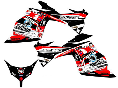 Polaris IQR Snowmobile Graphics Kit - SAVAGE | SENGE GRAPHICS INC