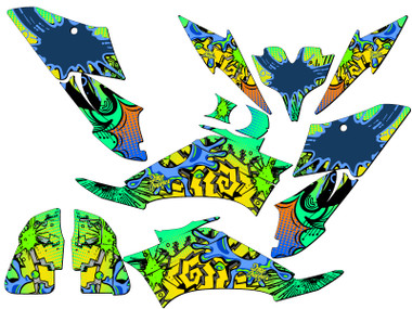 Yamaha RAPTOR 250 ATV Graphics Kit - ZANY | SENGE GRAPHICS INC