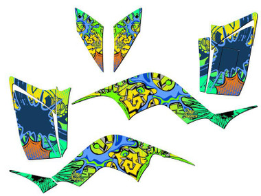 Yamaha RAPTOR 90 ATV Graphics Kit - ZANY | SENGE GRAPHICS INC