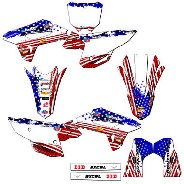 Honda CRF 250R Dirt Bike Graphics Kit - MERICA | SENGE GRAPHICS INC