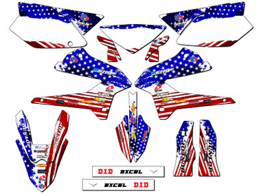 Kawasaki KLX 300 Dirt Bike Graphics Kit - MERICA | SENGE GRAPHICS INC