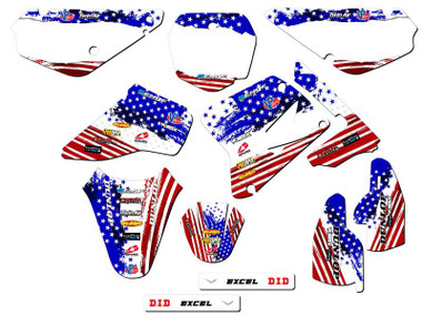 Suzuki RM 85 Dirt Bike Graphics Kit - MERICA | SENGE GRAPHICS INC