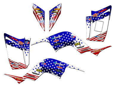 Yamaha RAPTOR 90 ATV Graphics Kit - MERICA | SENGE GRAPHICS INC