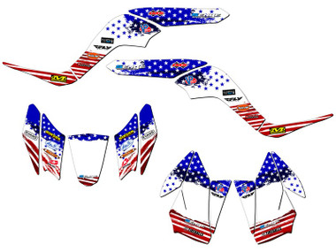 Kawasaki KFX 50 ATV Graphics Kit - MERICA | SENGE GRAPHICS INC
