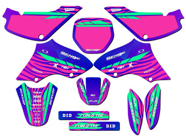 Suzuki JR 80 Dirt Bike Graphics Kit - TIGRE | SENGE GRAPHICS INC