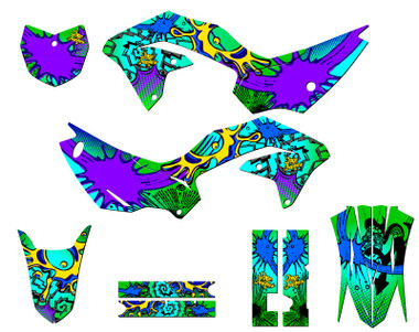 Kawasaki KLX 230R Dirt Bike Graphics Kit - ZANY | SENGE GRAPHICS INC