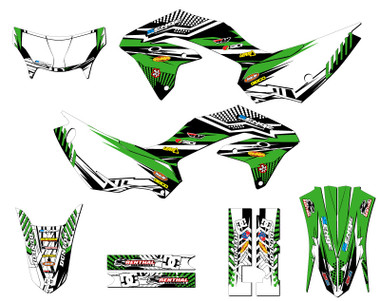 Kawasaki KLX 230 Dirt Bike Graphics Kit - MAYHEM | SENGE GRAPHICS INC