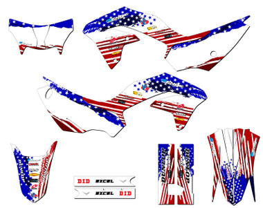 Kawasaki KLX 230 Dirt Bike Graphics Kit - MERICA | SENGE GRAPHICS INC