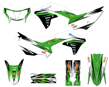 Kawasaki KLX 230 Dirt Bike Graphics Kit - VELOCITY | SENGE GRAPHICS INC