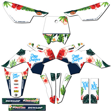 SSR SR 110 Dirt Bike Graphics Kit - TROPIC | SENGE GRAPHICS INC
