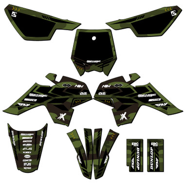 SSR SR 70 Dirt Bike Graphics Kit - APACHE | SENGE GRAPHICS INC
