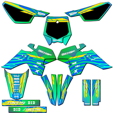 SSR SR 110 Dirt Bike Graphics Kit - TIGRE | SENGE GRAPHICS INC