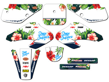 Honda XR 70 Dirt Bike Graphics Kit - TROPIC | SENGE GRAPHICS INC