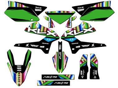 Kawasaki KLX 250 Dirt Bike Graphics Kit - SERAPE | SENGE GRAPHICS INC