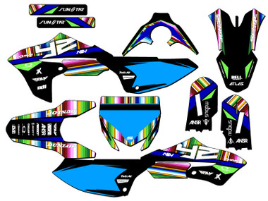 Yamaha YZ 65 Dirt Bike Graphics Kit - SERAPE | SENGE GRAPHICS INC