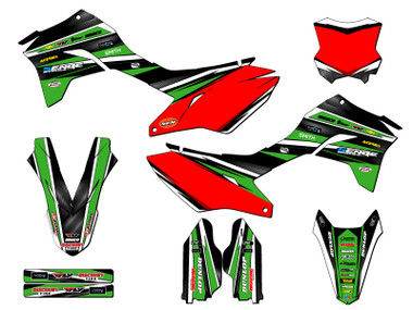 Kawasaki KLX 300R Dirt Bike Graphics Kit - VIGOR | SENGE GRAPHICS INC