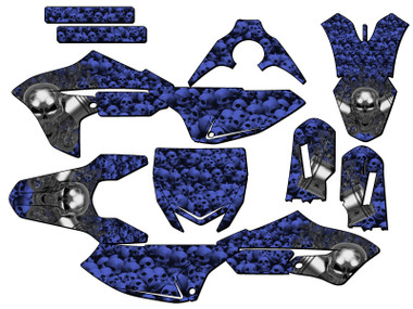 Yamaha YZ 65 Dirt Bike Graphics Kit - FLAMING GEARHEAD | SENGE GRAPHICS INC
