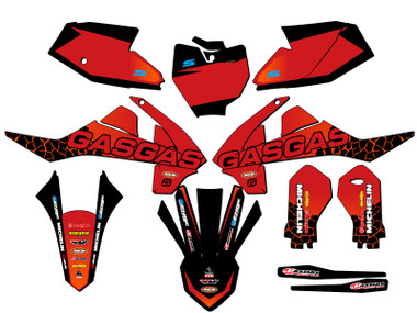 GASGAS MC 65 Dirt Bike Graphics Kit - INFERNO | SENGE GRAPHICS INC