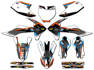 KTM SX-E5 Dirt Bike Graphics Kit - PODIUM | SENGE GRAPHICS INC