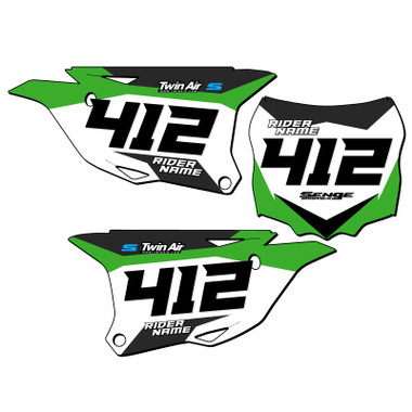 Kawasaki KX 112 Dirt Bike Number Plate Graphics - SG63 | SENGE GRAPHICS INC