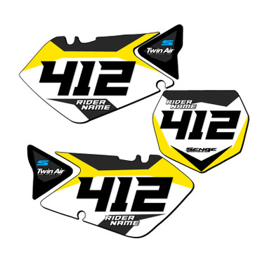 Suzuki RM 125 Dirt Bike Number Plate Graphics - SG63 | SENGE GRAPHICS INC