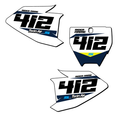 Husqvarna TC 65 Dirt Bike Number Plate Graphics - SG64 | SENGE GRAPHICS INC