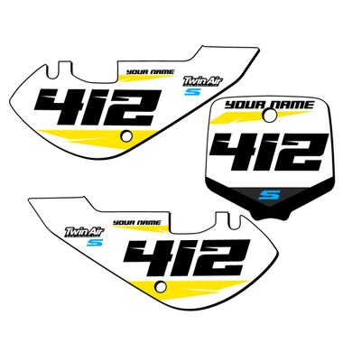 Suzuki RM 65 Dirt Bike Number Plate Graphics - SG64 | SENGE GRAPHICS INC