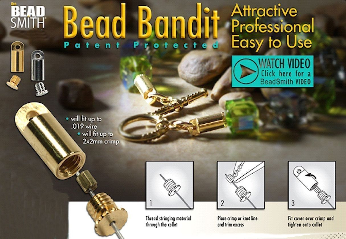 Bead Bandit, 2 OR 36 Silver OR Gold Plated BeadSmith Bead Bandits to ...