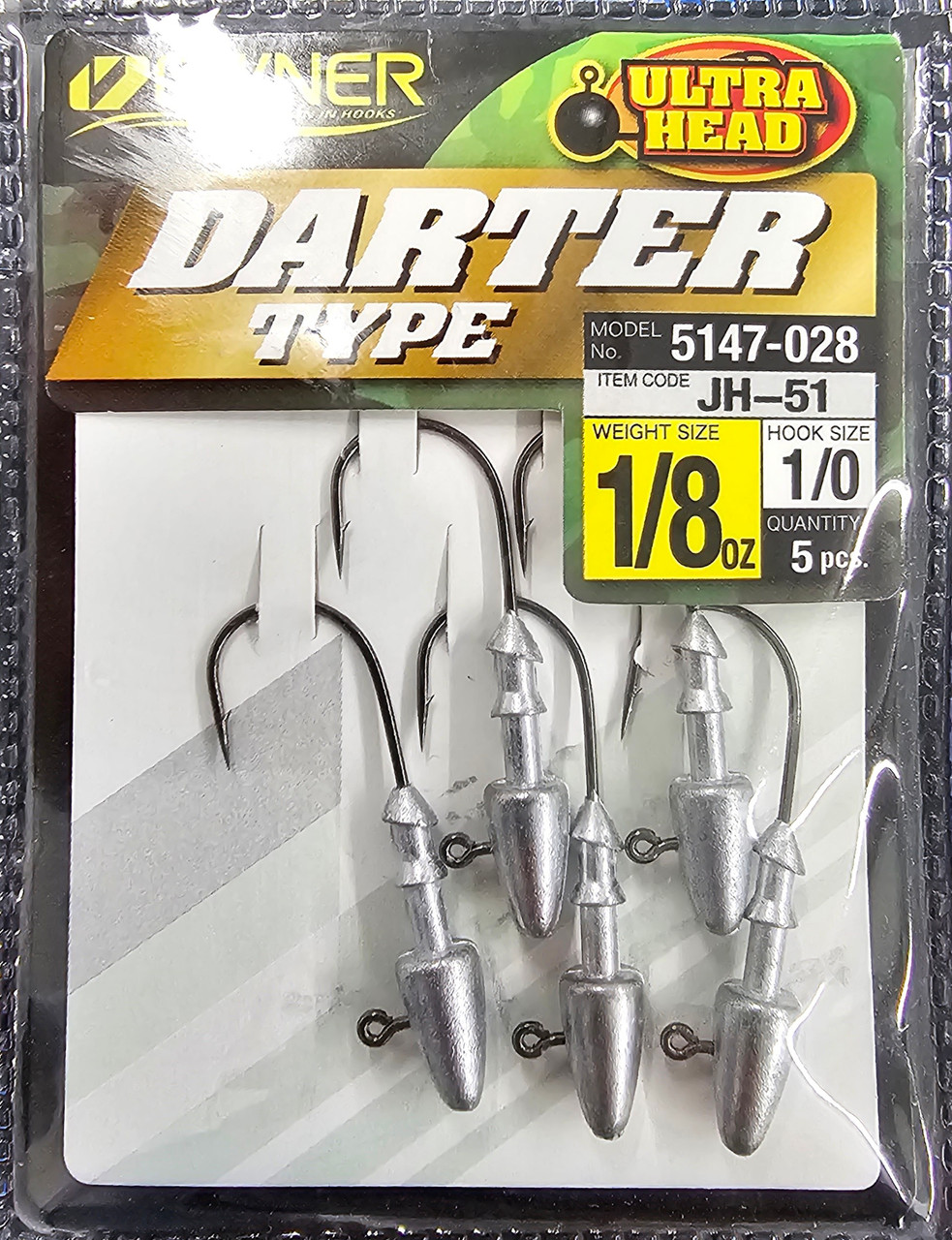 Owner Ultrahead Darter Jighead 1/8oz 1/0 (5qty)