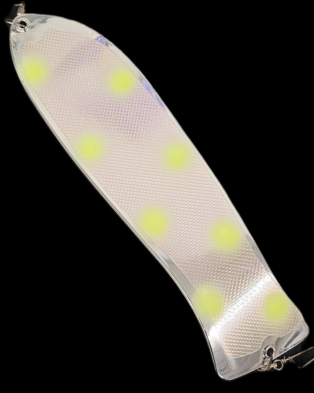 10" Chrome Spotted Dickie Fish Flasher NO FINS