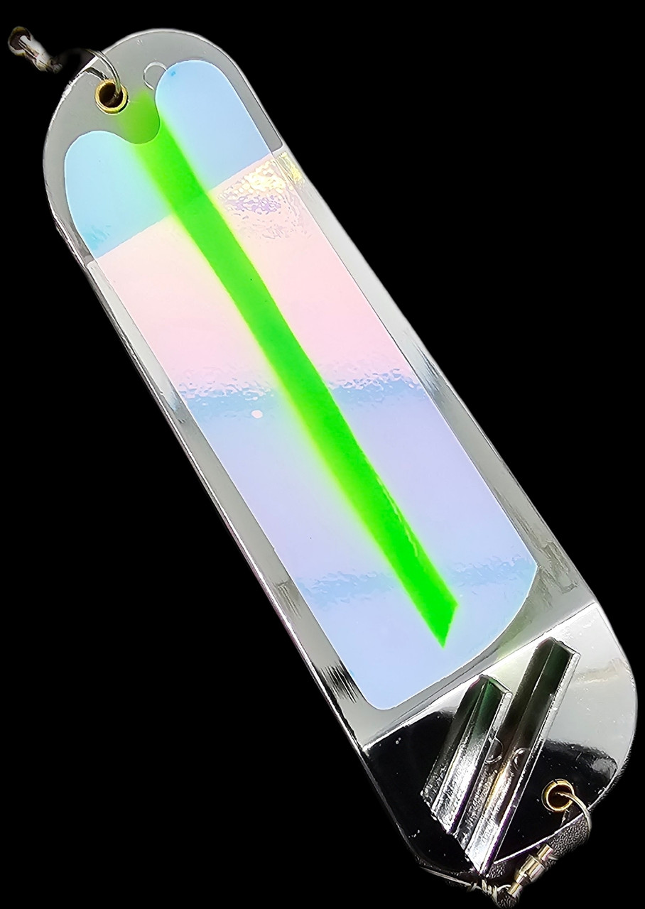 8" Chrome UV Top Secret Flasher w/ 2 Fins